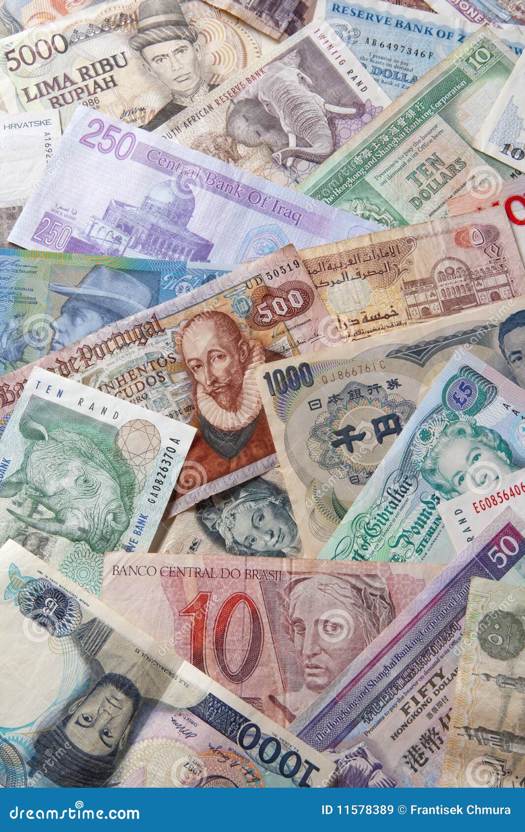 Banknotes of Different Countries Stock Image - Image of cash, wealth ...