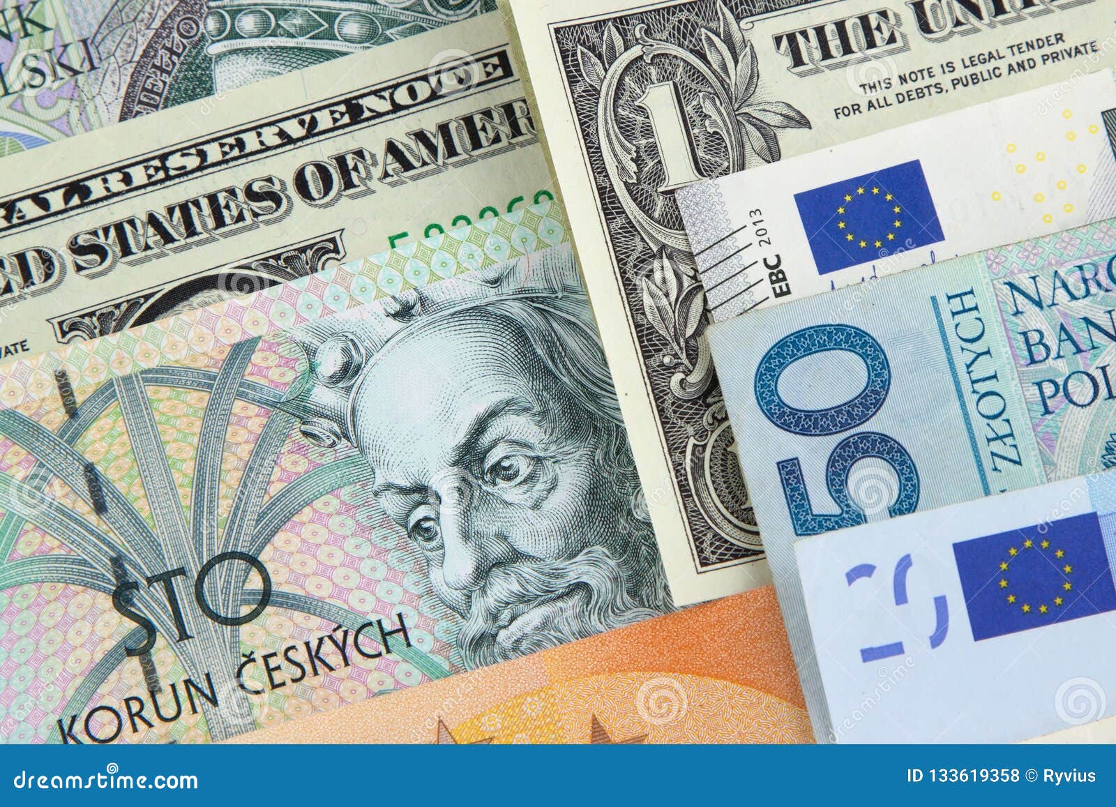 Banknotes of Different Countries Stock Photo - Image of banknotes ...