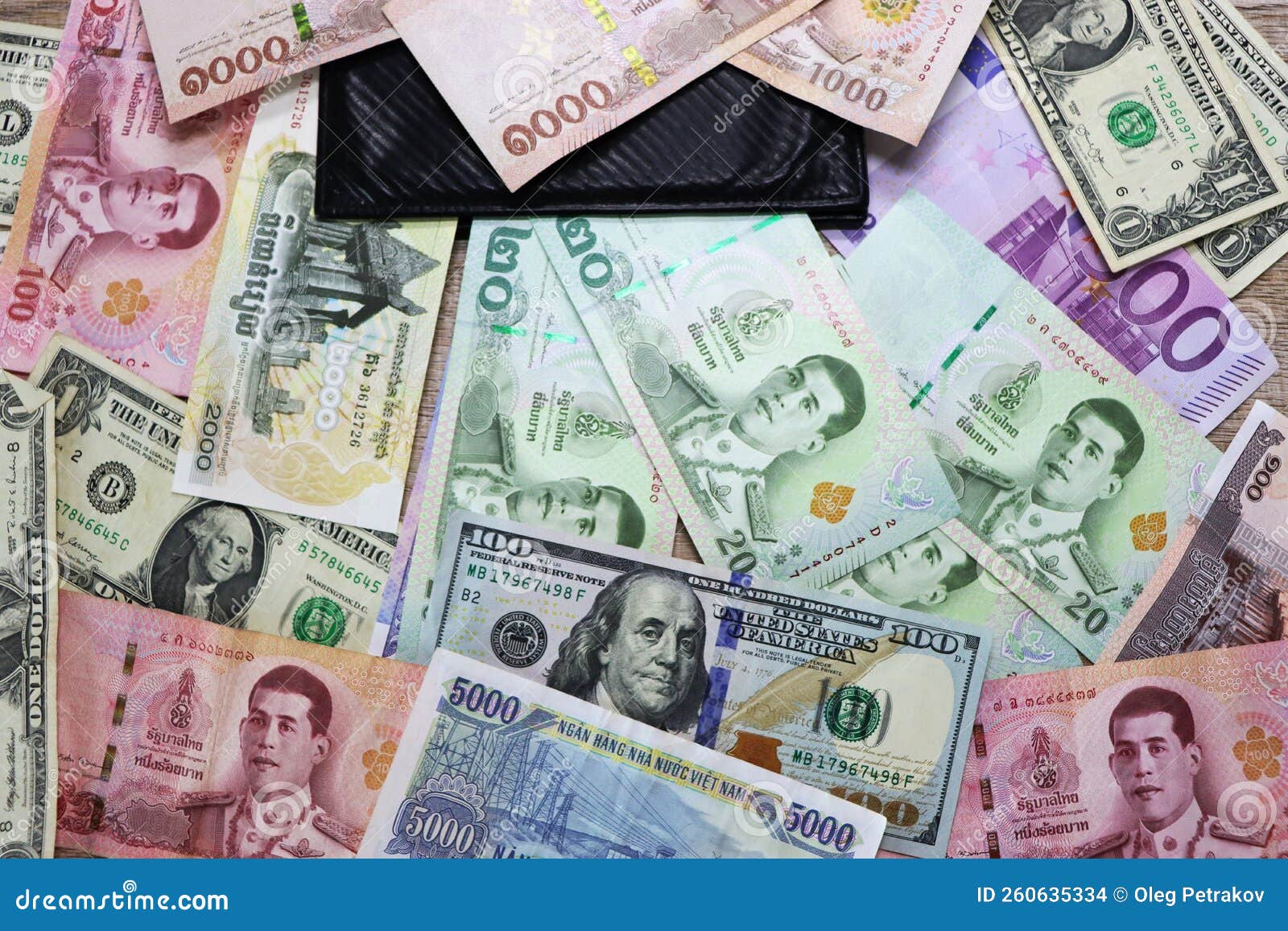 Banknotes of Different Countries and Colors Stock Photo - Image of ...