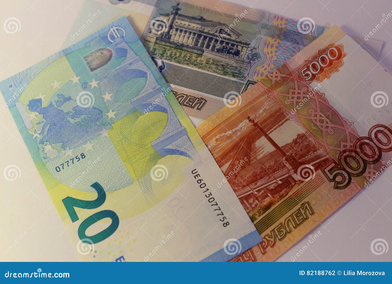 Banknotes of Different Countries, Different Denomination Stock Photo ...