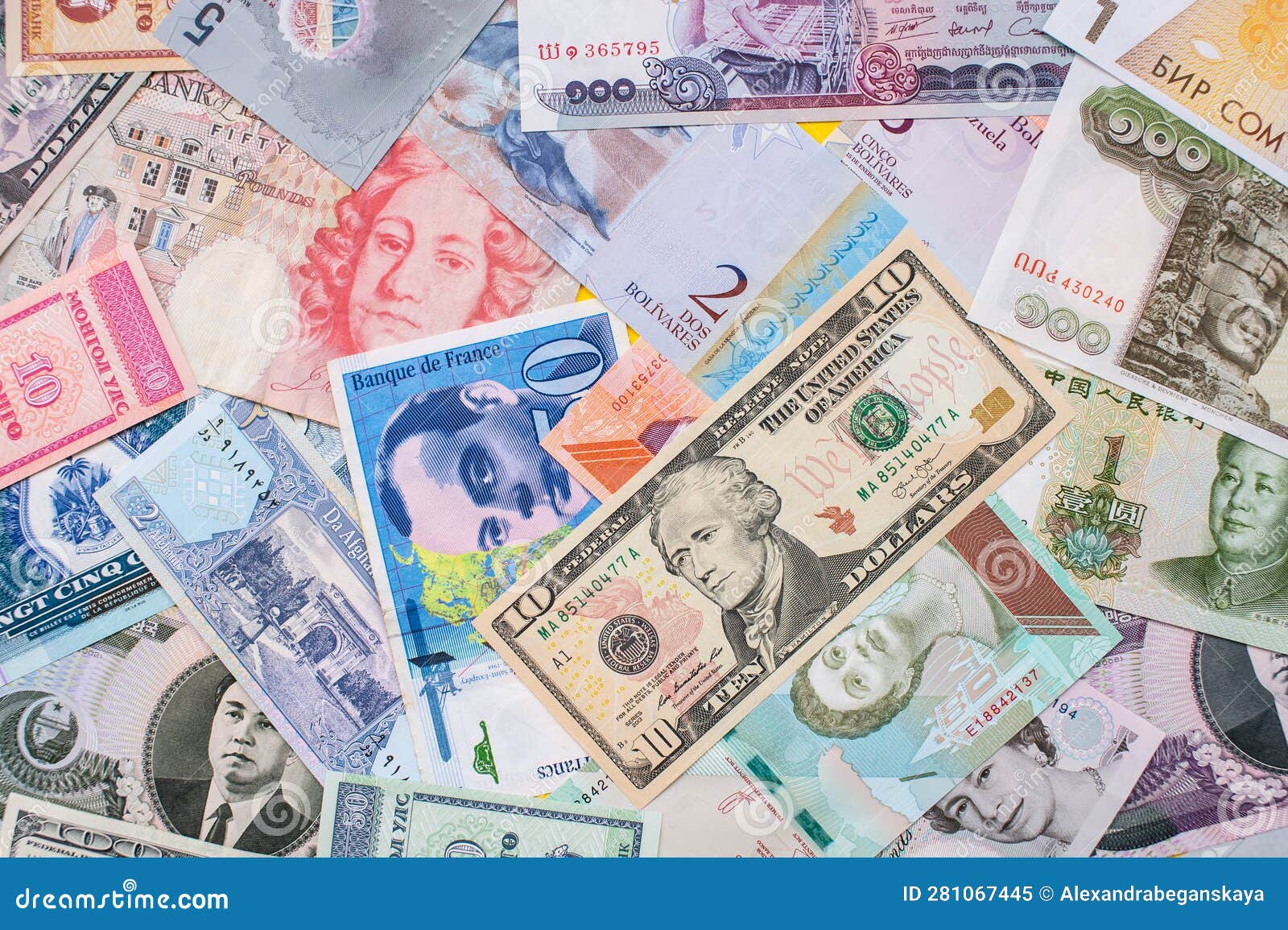 Banknotes of Different Countries . Elements of History. Money from All ...