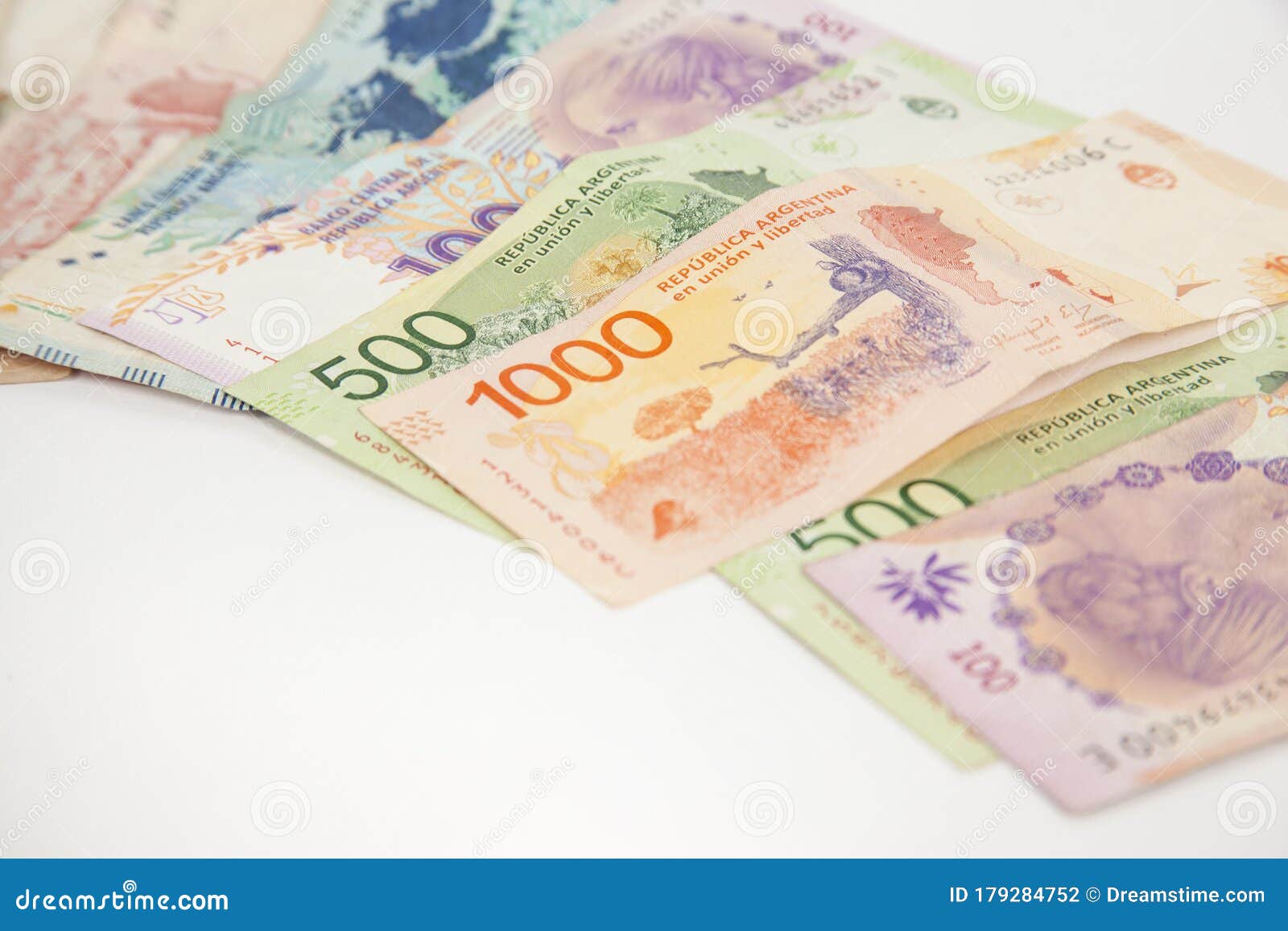 Banknotes of Different Denomination Stock Photo - Image of table ...