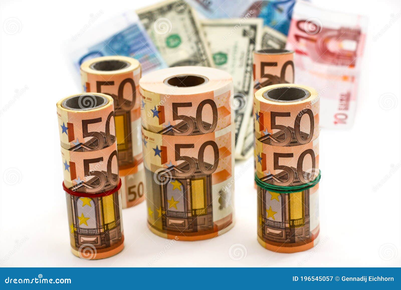 Banknotes of Different Denominations, Large and Small Stock Image ...