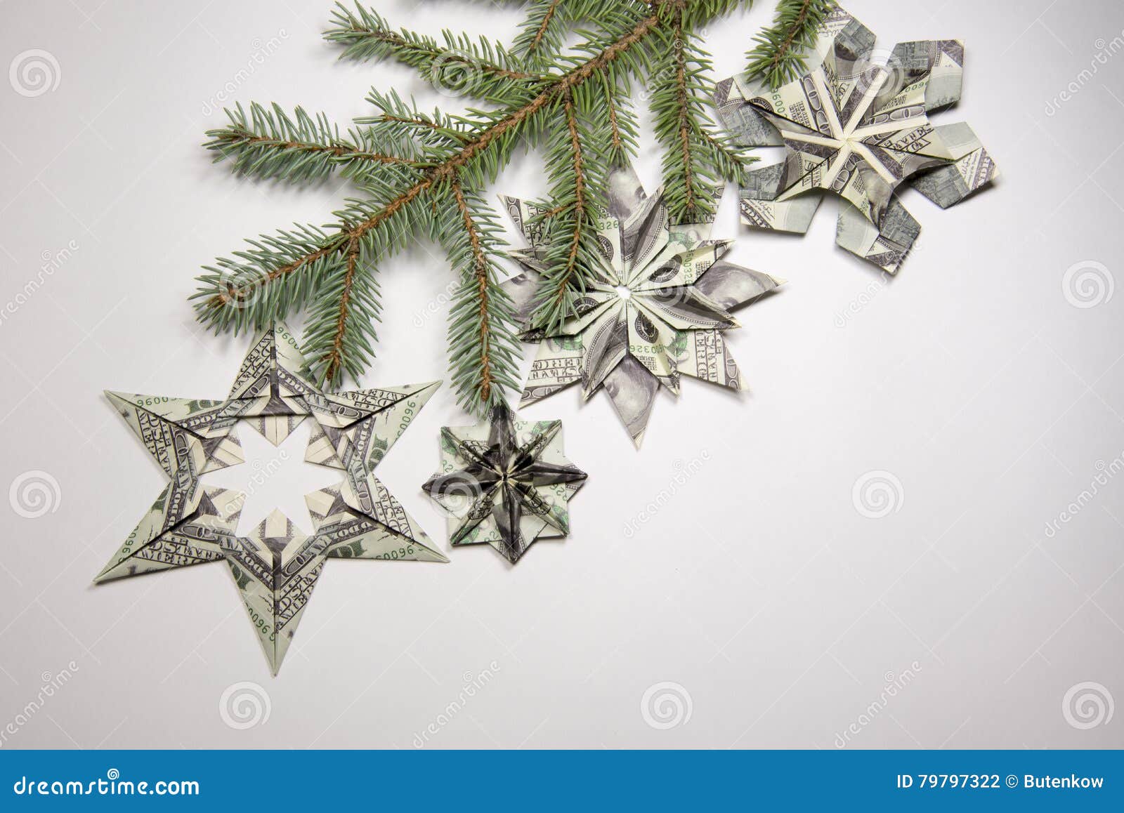 Banknotes in the Form of Snowflakes Stock Photo - Image of investment ...