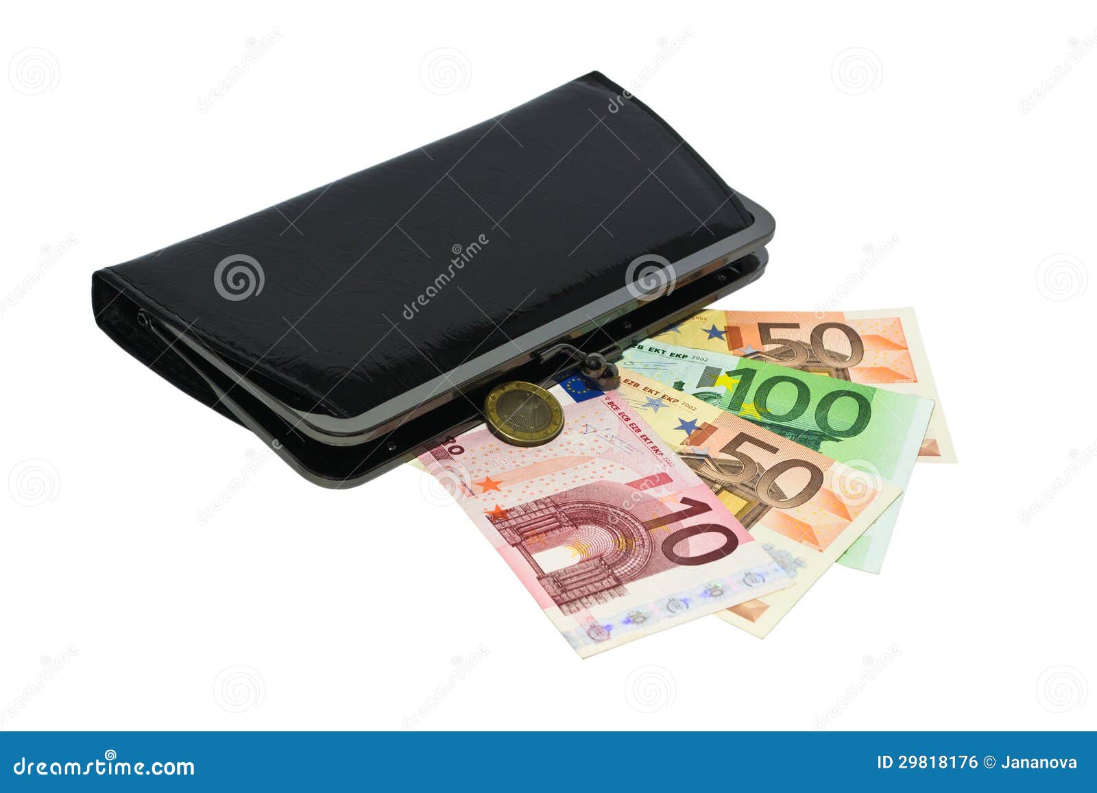Banknotes and wallets stock photo. Image of isolated - 29818176