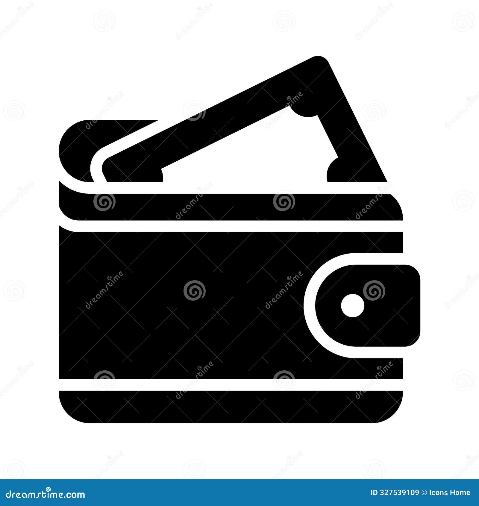 Banknotes Inside Wallet, Cash Wallet Vector Design Stock Illustration ...