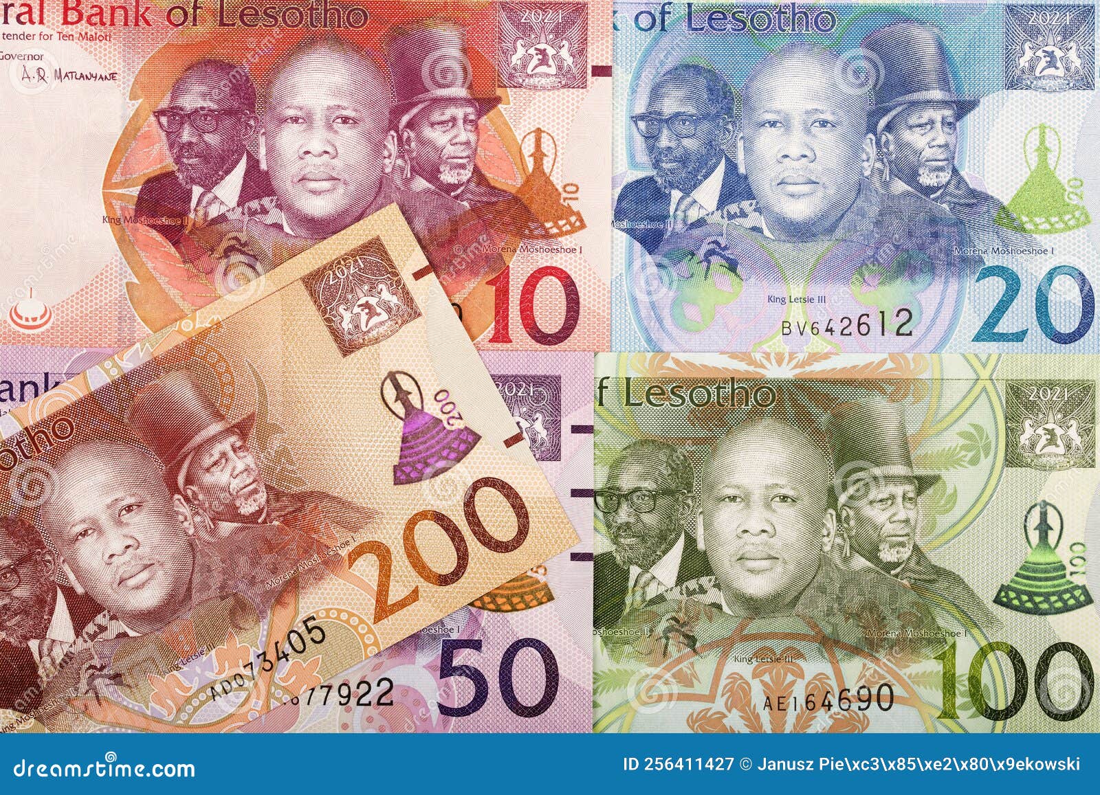Banknotes of Lesotho a Business Background Stock Image - Image of ...