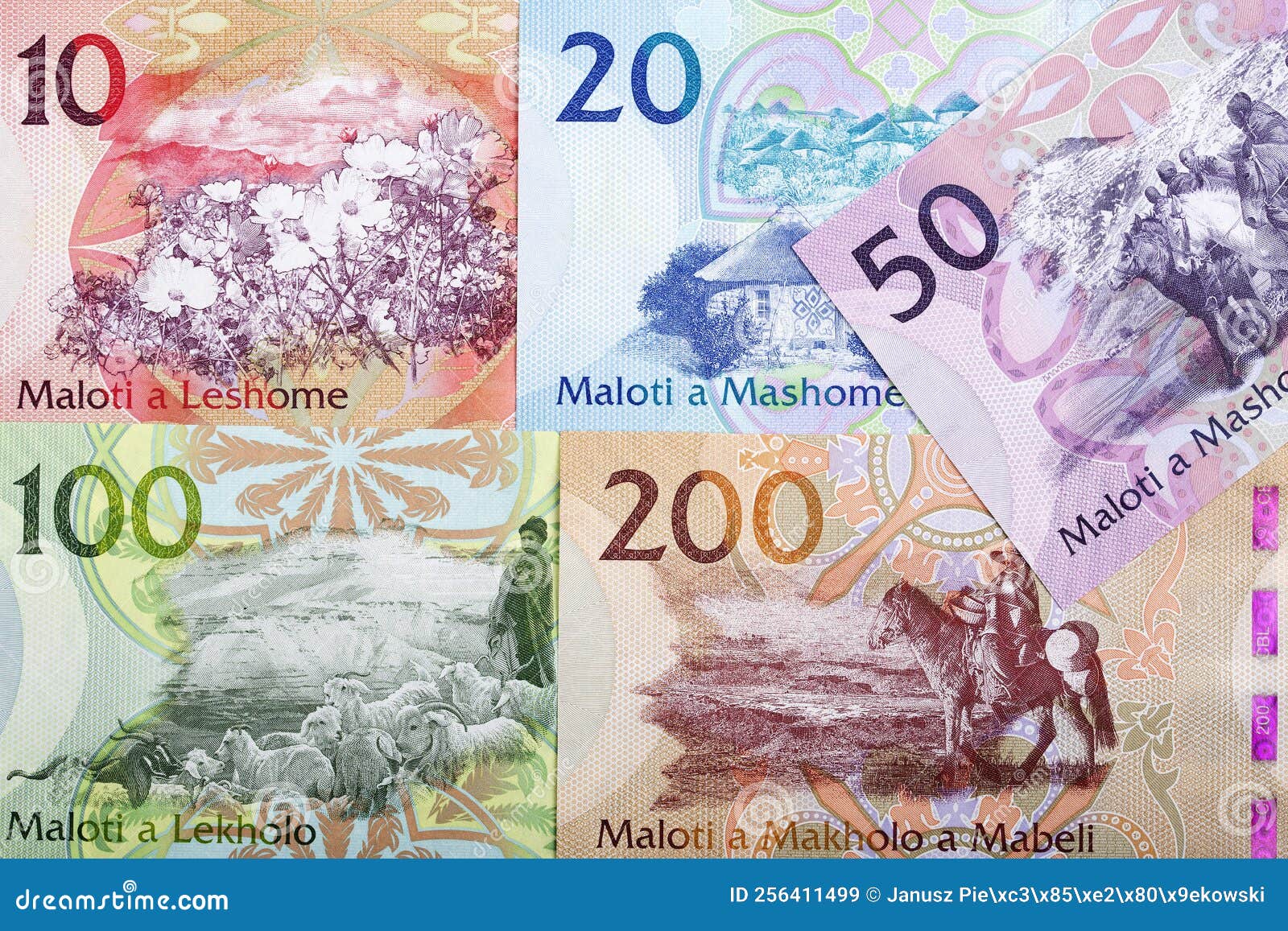 Banknotes of Lesotho a Business Background Stock Image - Image of ...