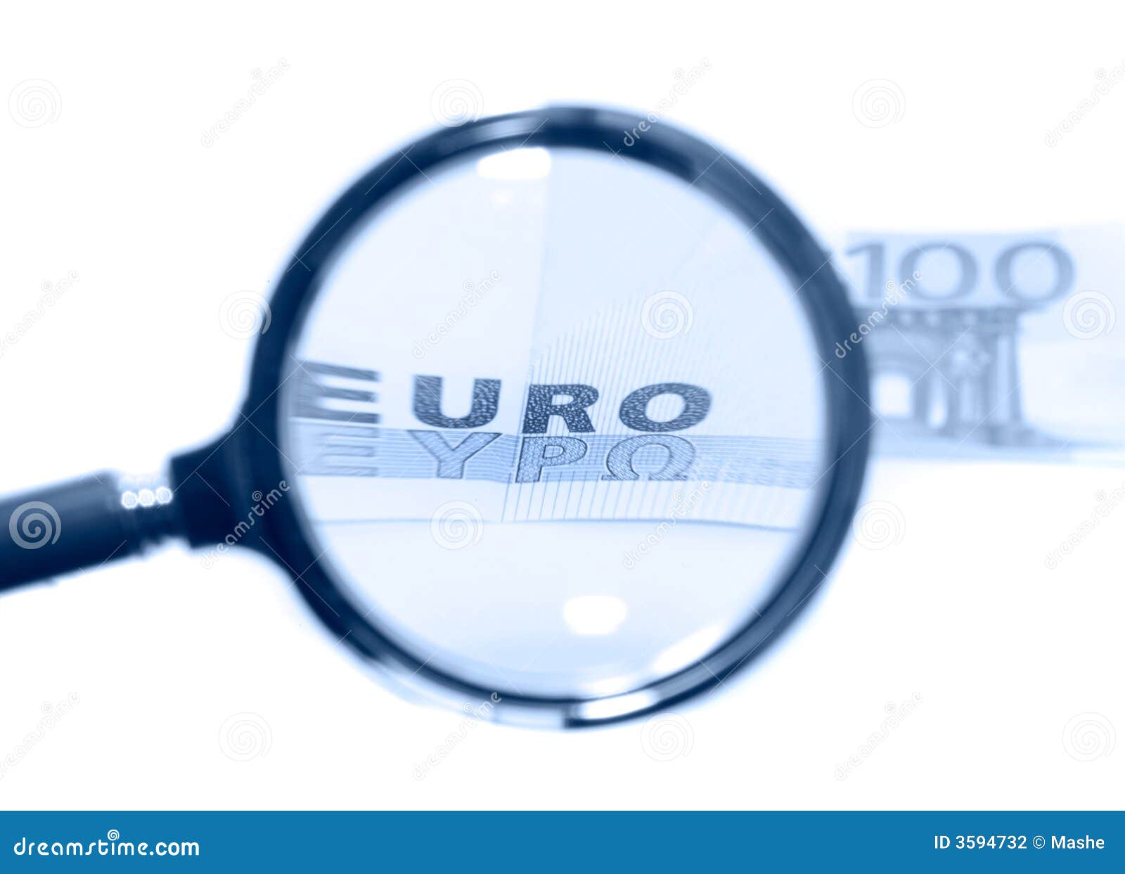 Banknotes through a Magnifier. Stock Photo - Image of banknote ...