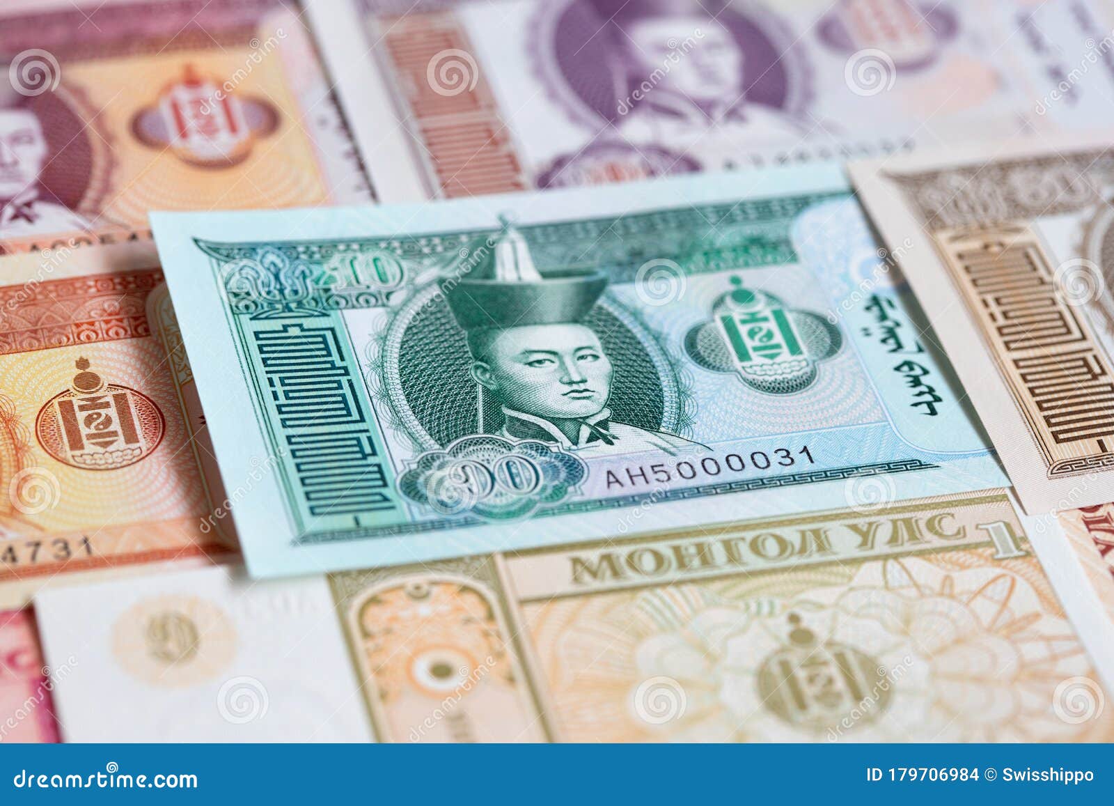 Mongolian Banknotes stock photo. Image of cash, euro - 179706984