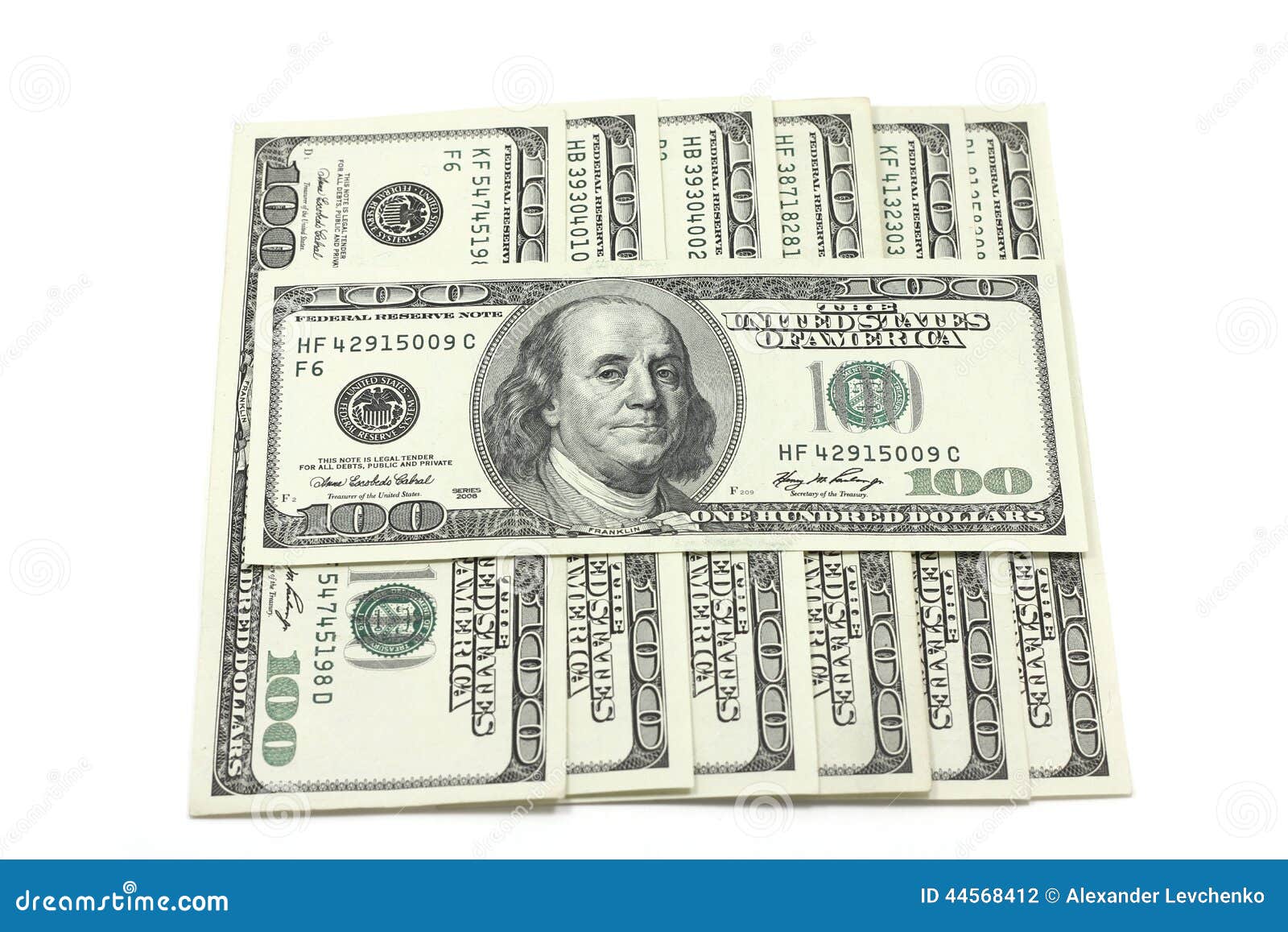 Banknotes of One Hundred Dollars Square Stock Photo - Image of square ...