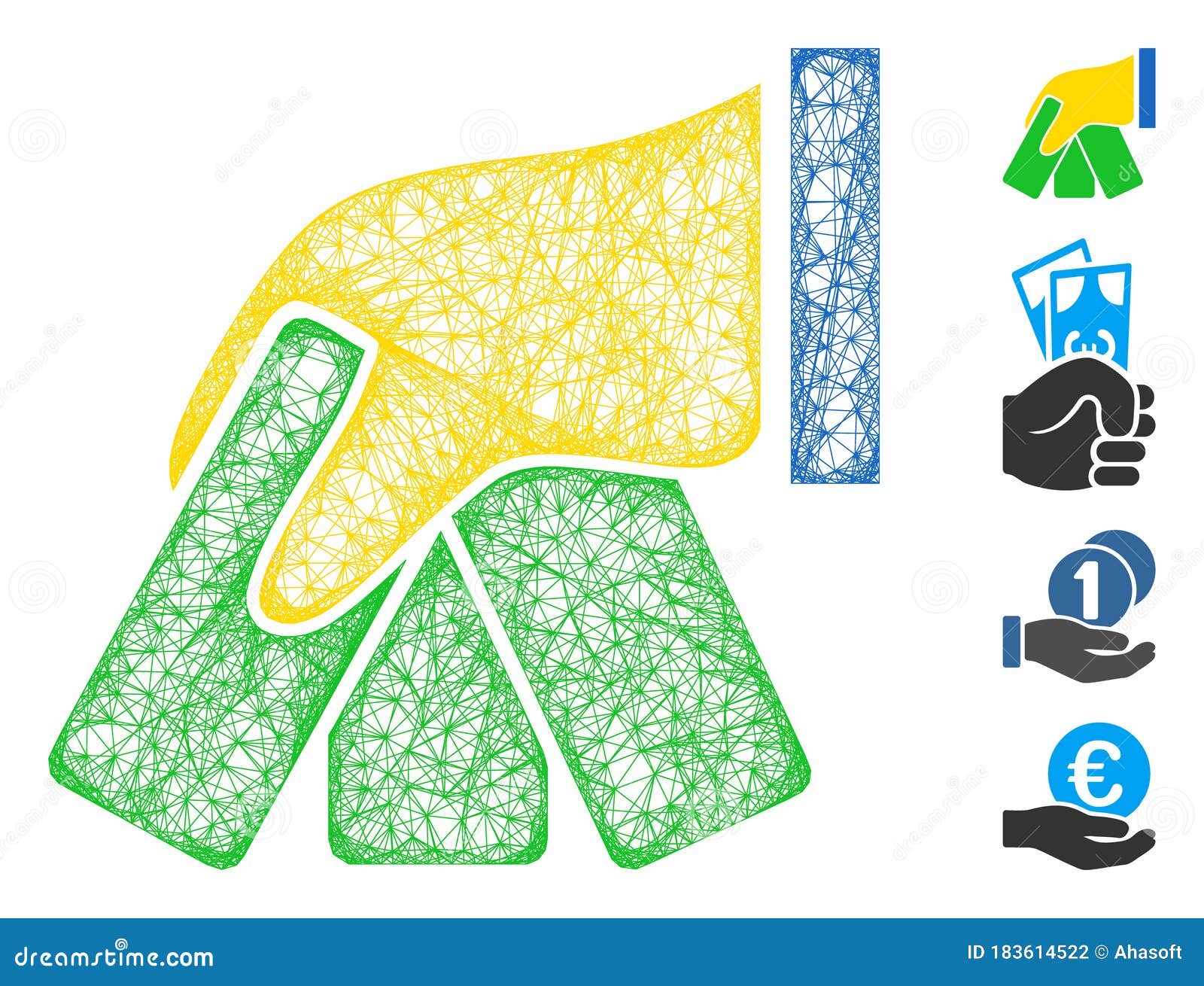 Banknotes Payment Hand Web Vector Mesh Illustration Stock Illustration ... Banknotes Payment Hand Web Vector Mesh Illustration Stock Illustration ...