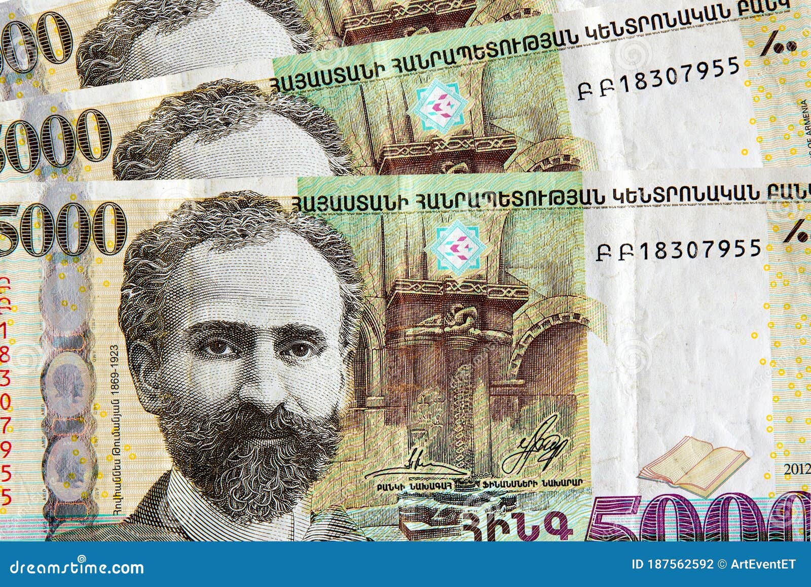 Banknotes of Republic of Armenia Stock Photo - Image of numismatics ...