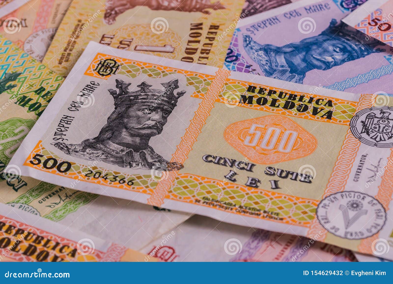 Banknotes of the Republic of Moldova - LEU Stock Photo - Image of cash ...