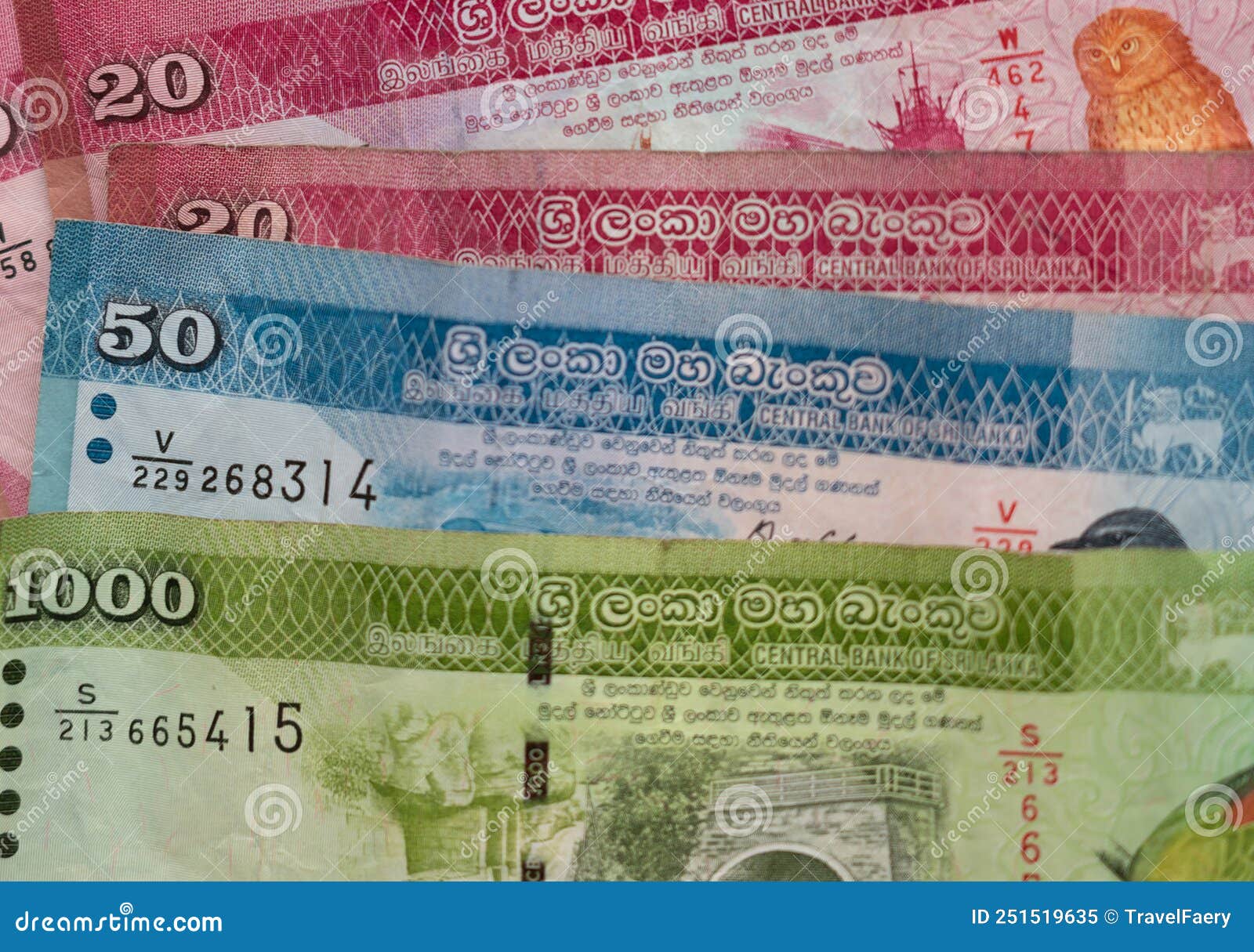 Banknotes of Sri Lankan Rupee LKR, Financial Concept Stock Image ...