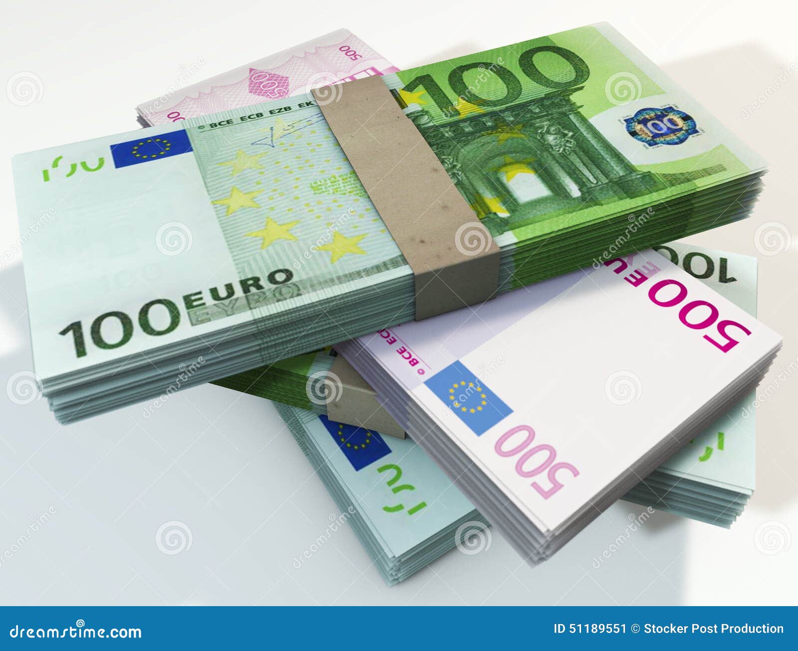 Banknotes stack of Euros stock image. Image of trading - 51189551