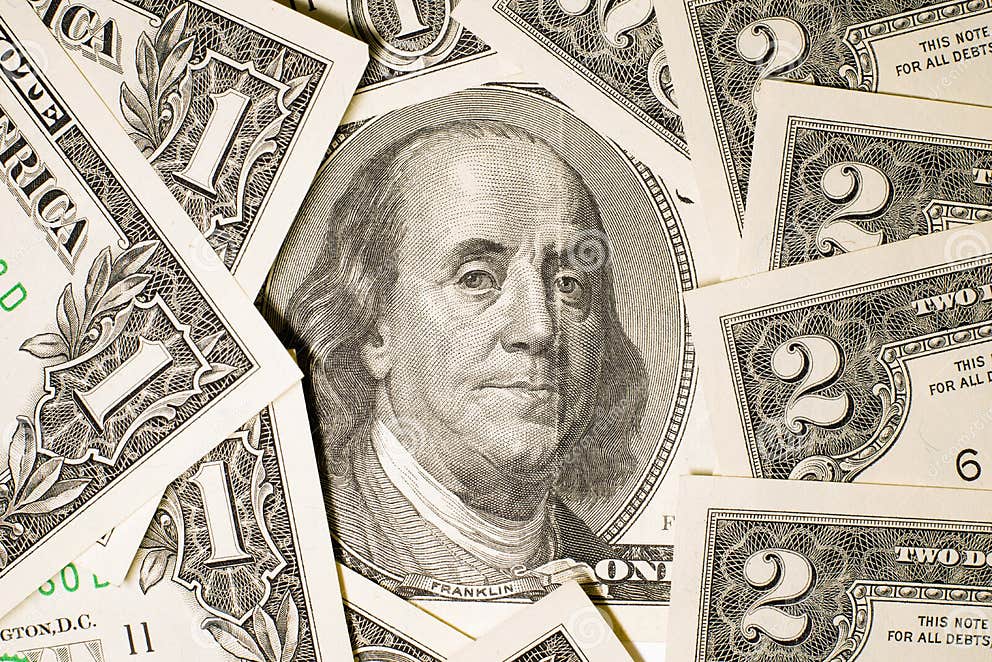 Banknotes $ 100, $ 2 and US $ 1 Stock Photo - Image of money, benefit ...