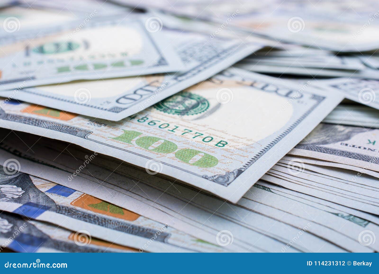 Banknotes of US Dollar Spread Around Stock Photo - Image of spread ...