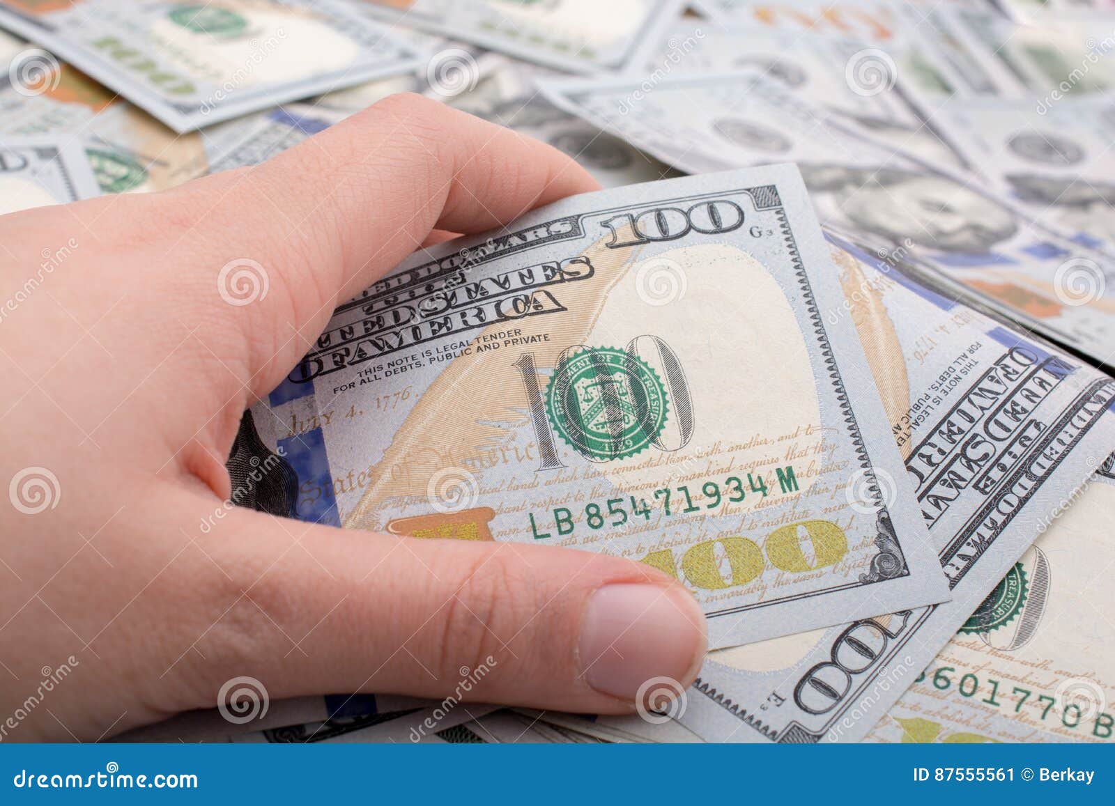 Banknotes of US Dollar Spread Around Stock Image - Image of banknote ...