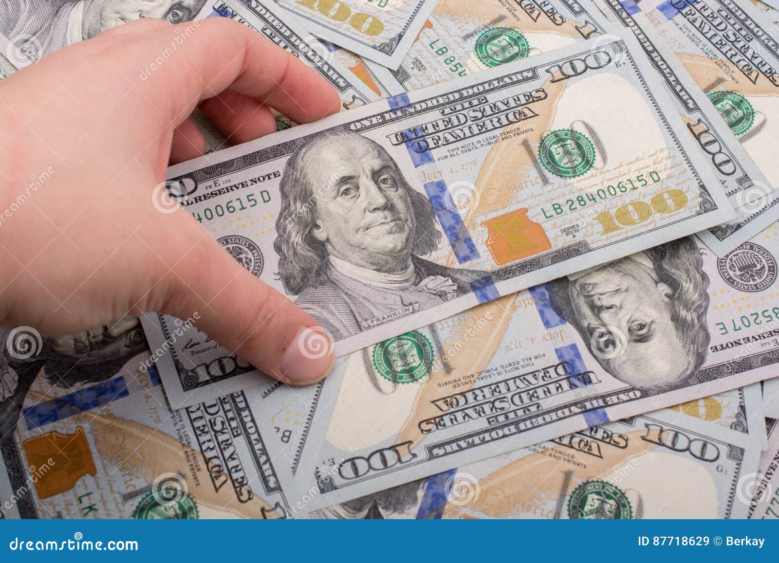 Banknotes of US Dollar Spread Around Stock Image - Image of paper, cash ...