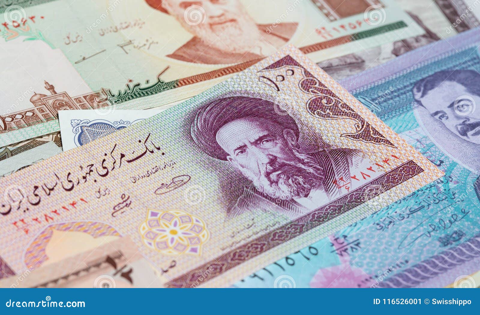 Banknotes stock image. Image of ayatollah, iran, financial - 116526001