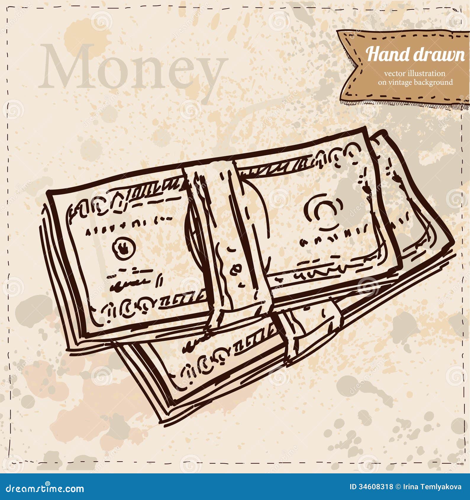 Banknotes Vector Illustration Hand Drawn Stock Vector - Illustration of ... Banknotes Vector Illustration Hand Drawn Stock Vector - Illustration of ...