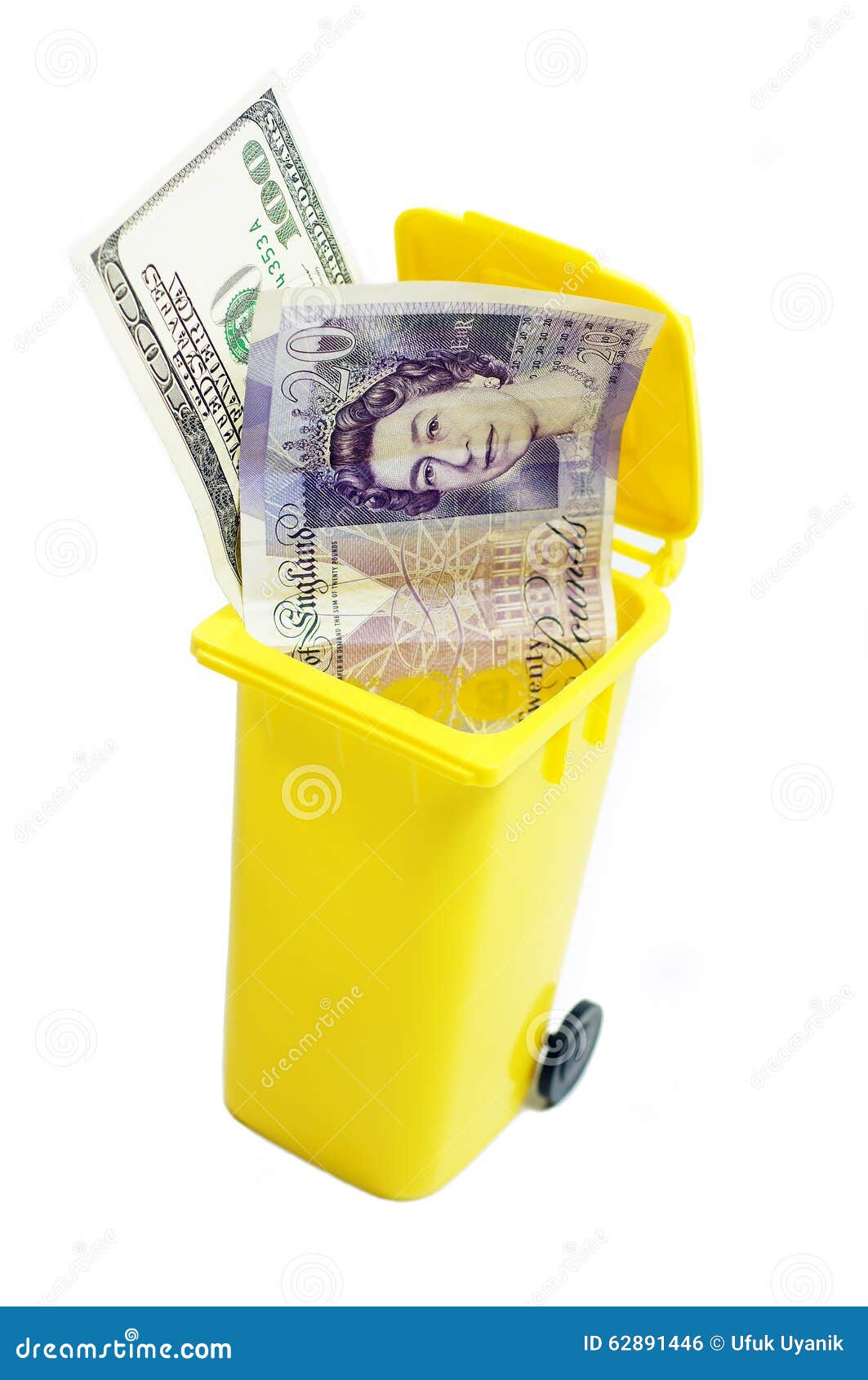 Banknotes in a waste editorial photo. Image of money - 62891446