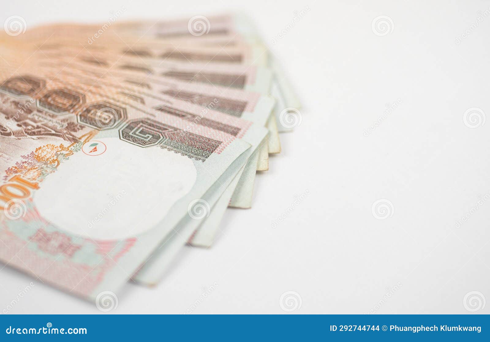 Banknotes on a White Background Stock Photo - Image of income, dollar ...