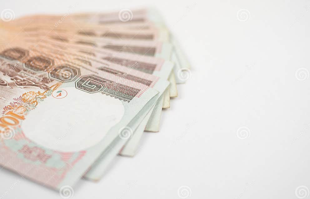 Banknotes on a White Background Stock Photo - Image of income, dollar ...