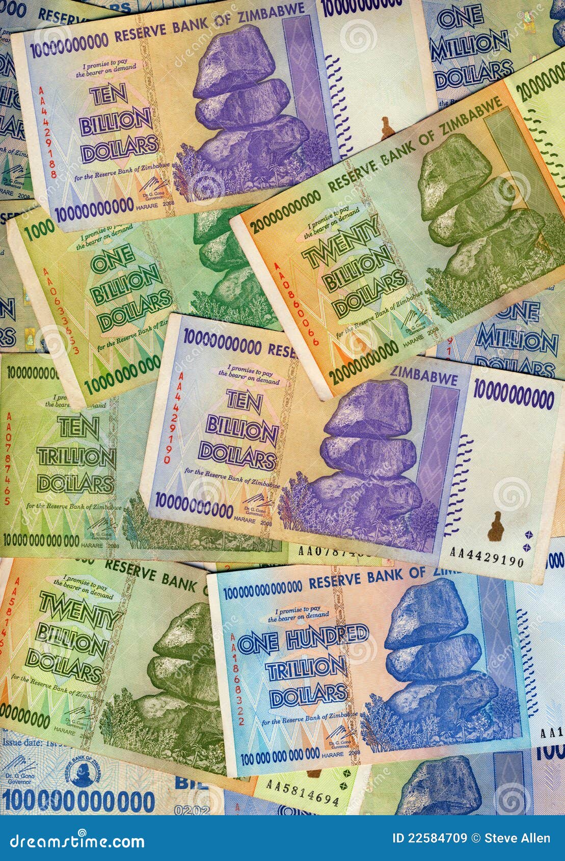 Banknotes - Zimbabwe - Hyperinflation Stock Image - Image of million ...