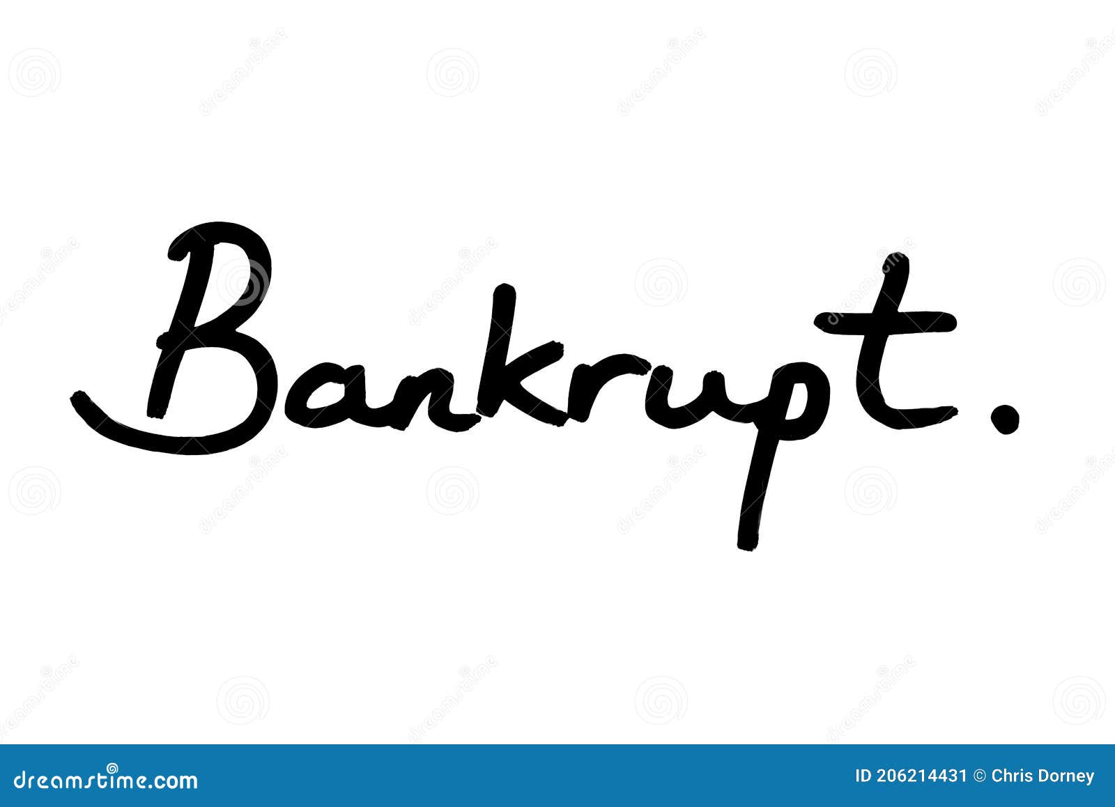 Bankrupt stock illustration. Illustration of failing - 206214431