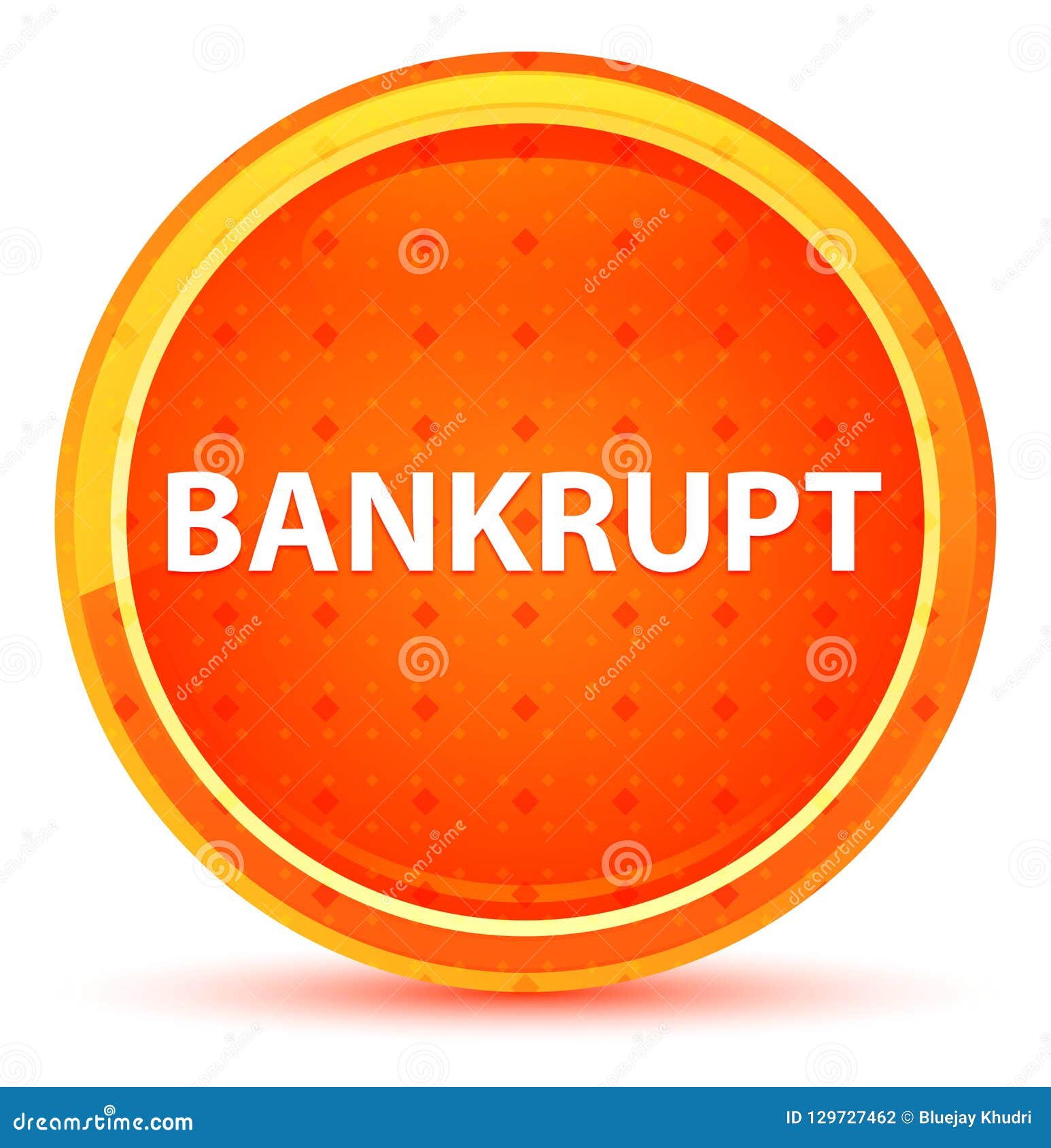 Bankrupt Natural Orange Round Button Stock Illustration - Illustration ...