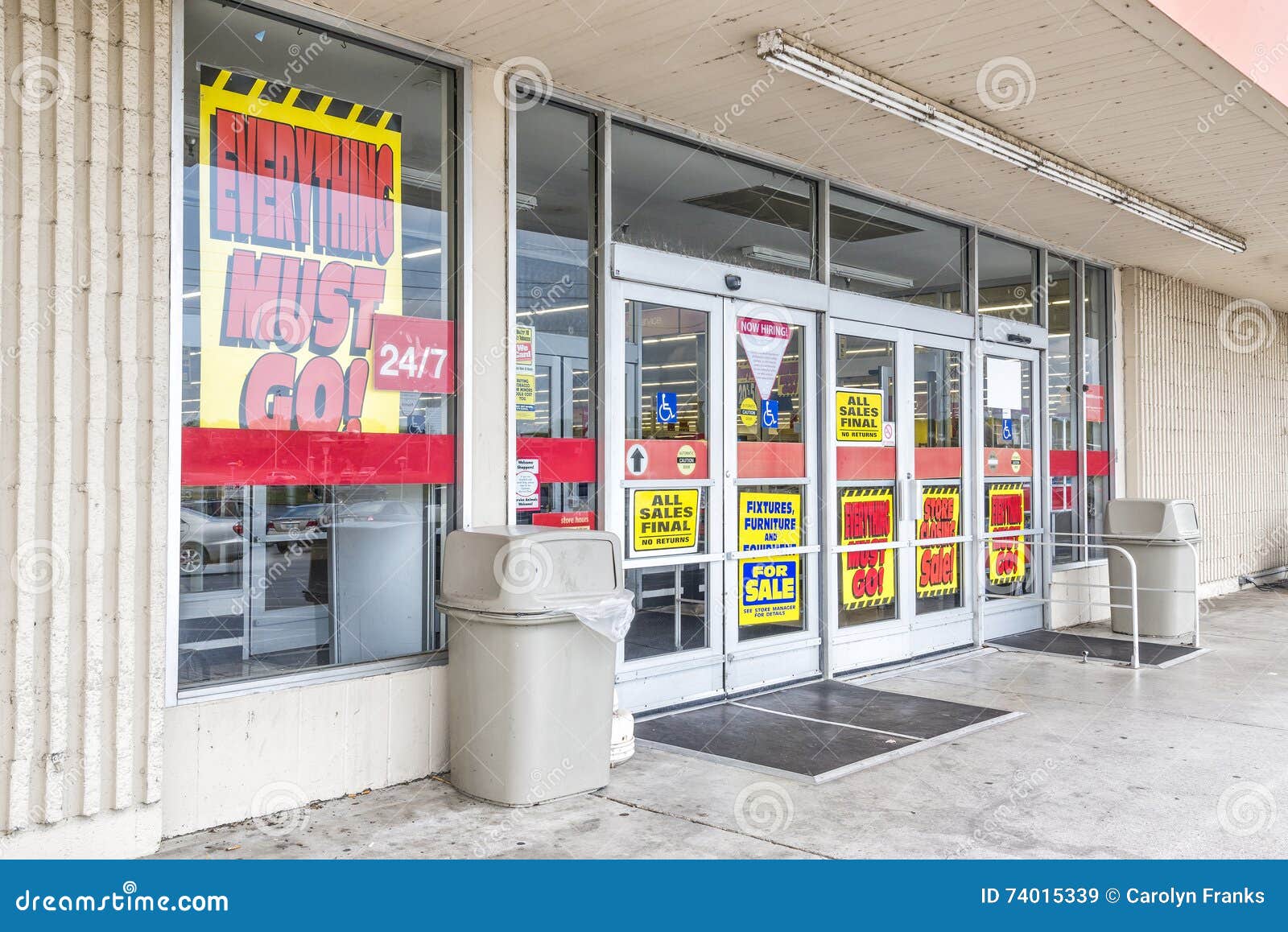 Bankrupt retail store stock image. Image of posters, bankruptcy - 74015339