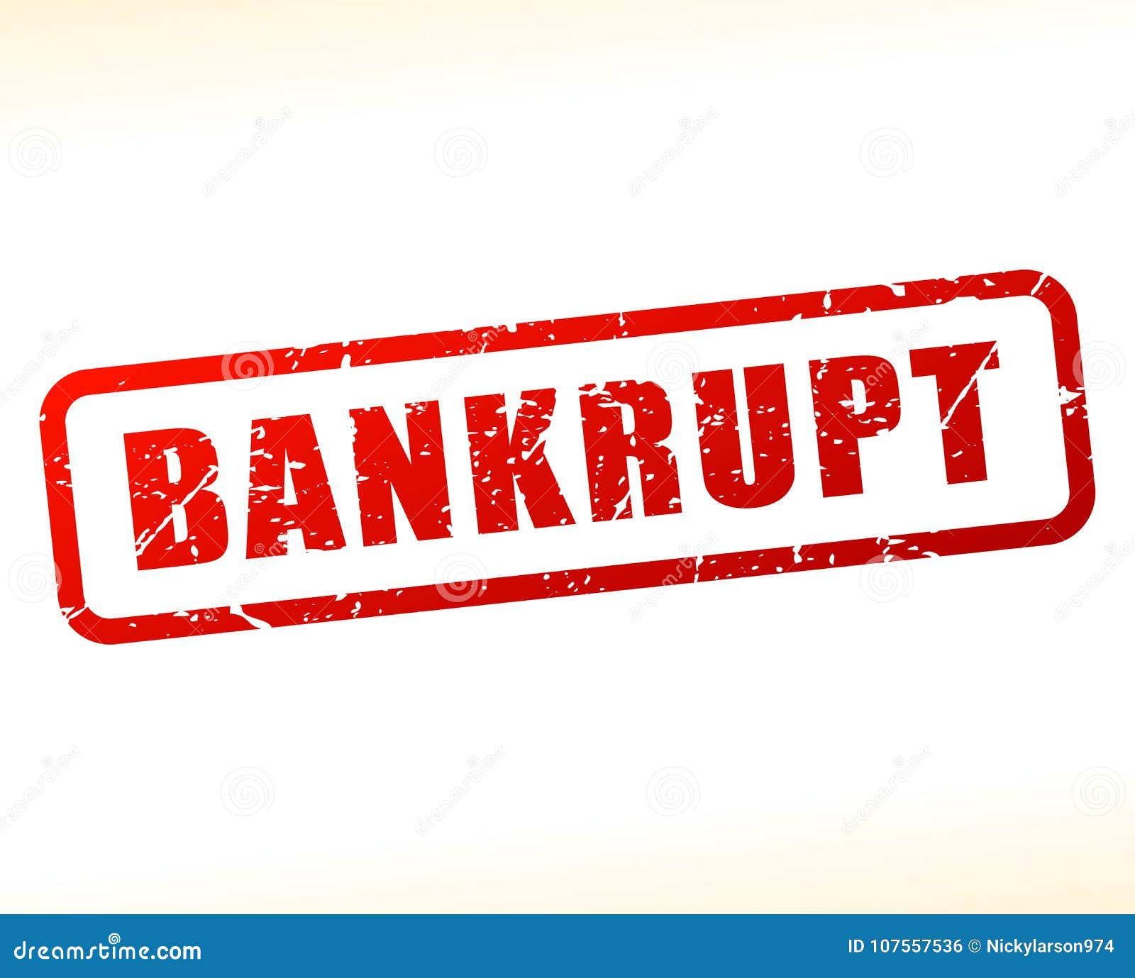 Bankrupt text buffered stock vector. Illustration of symbol - 107557536