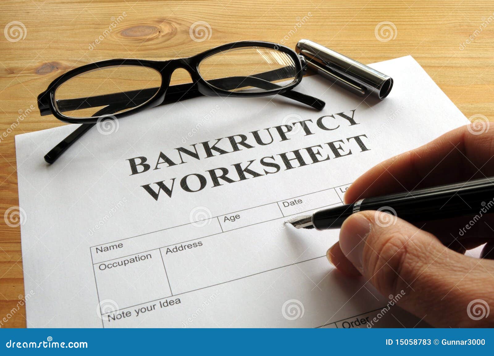Bankruptcy stock image. Image of office, finance, form - 15058783