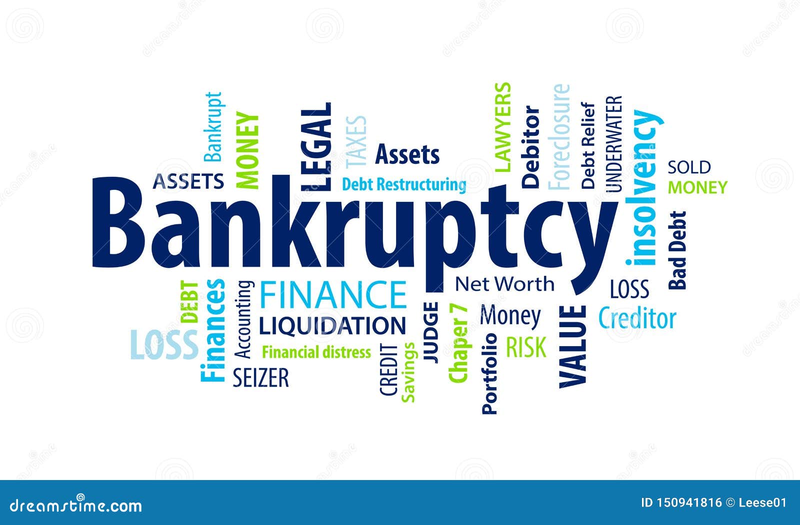 Bankruptcy Word Cloud stock vector. Illustration of debt - 150941816