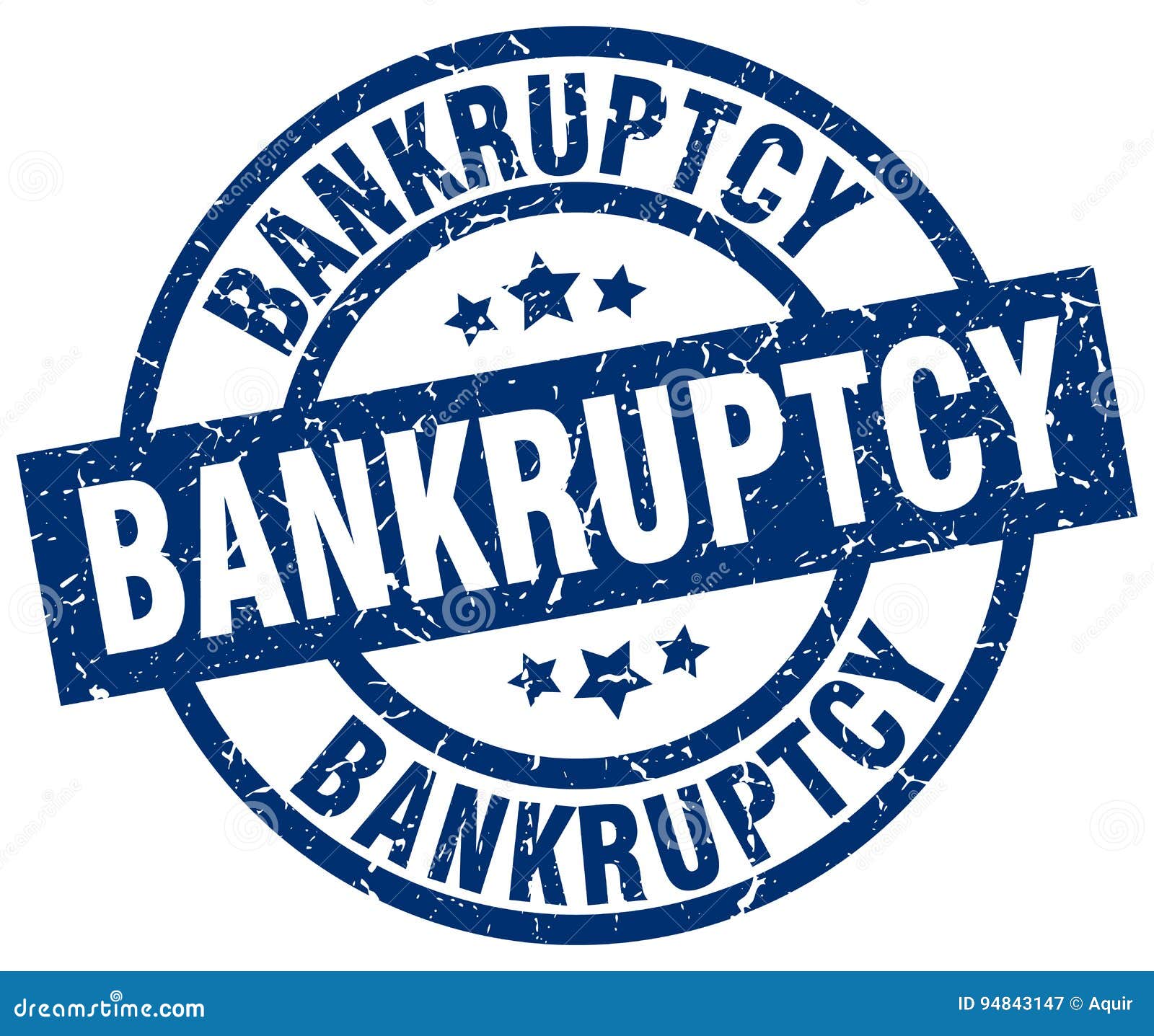 Bankruptcy Blue Round Stamp Stock Vector - Illustration of sticker ...