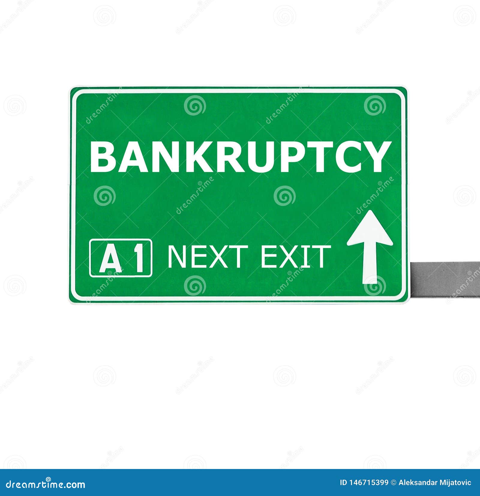 BANKRUPTCY Road Sign Isolated on White Stock Image - Image of failure ...