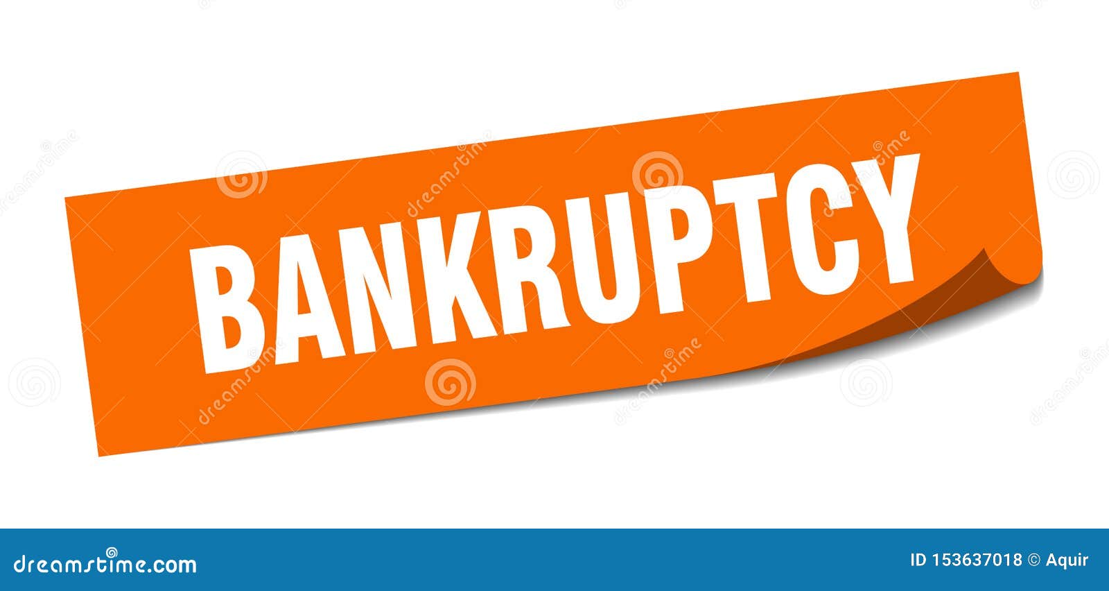 Bankruptcy sticker. stock vector. Illustration of sticker - 153637018
