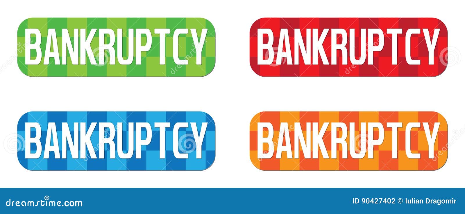 BANKRUPTCY Text, on Rectangle, Zig Zag Pattern Stamp Sign. Stock ...