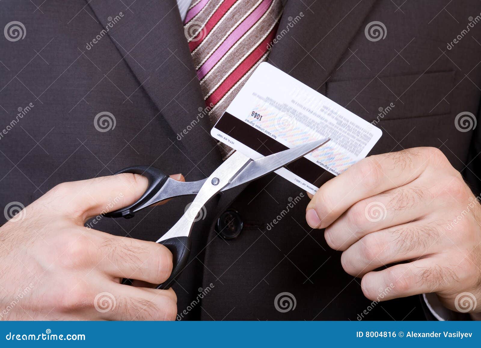 Bankruptcy - To Scissors a Credit Card Stock Photo - Image of cutting ...