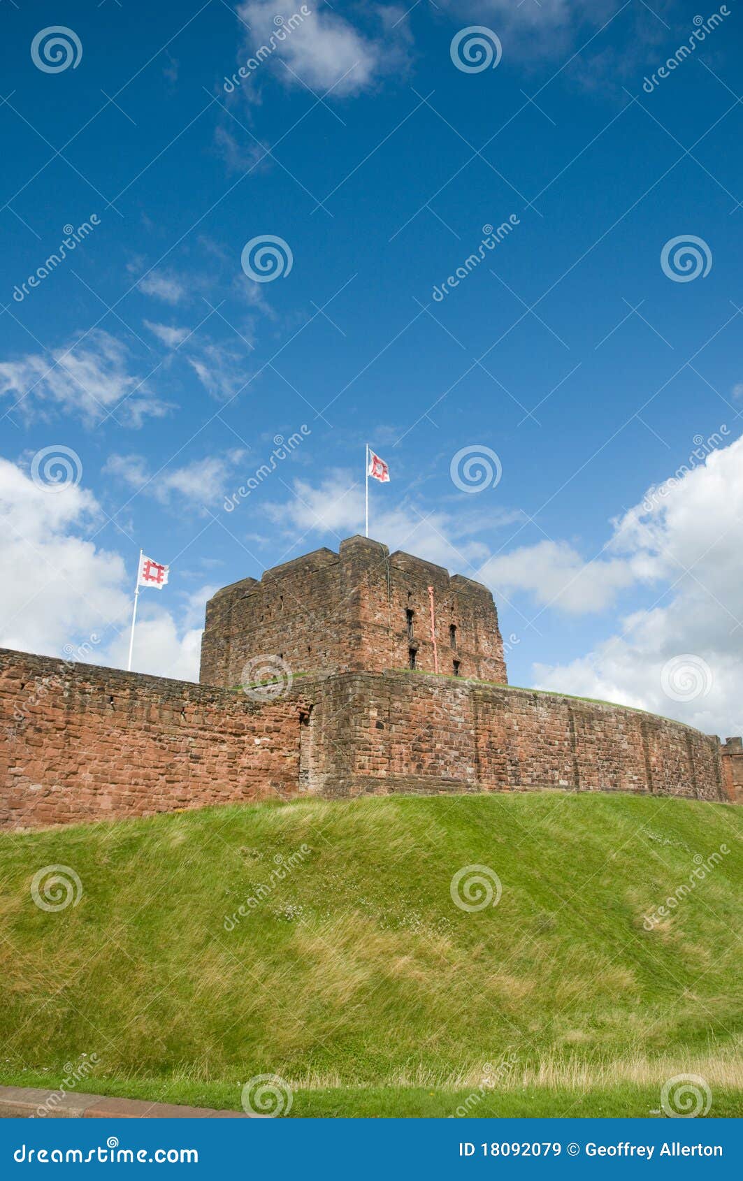 Banks of the castle stock image. Image of brick, flag - 18092079