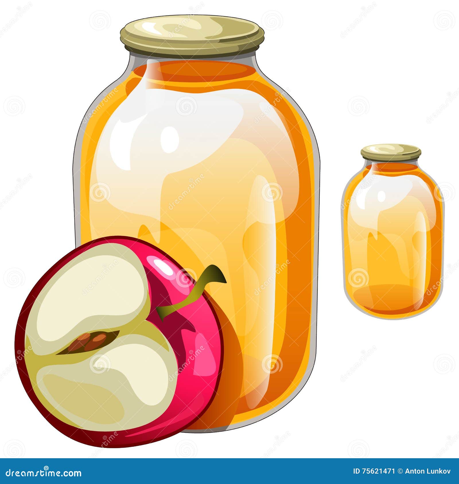 Apple Jam Jar, Preserve Vector. Apple Jam Jar, Preserve Vector ...
