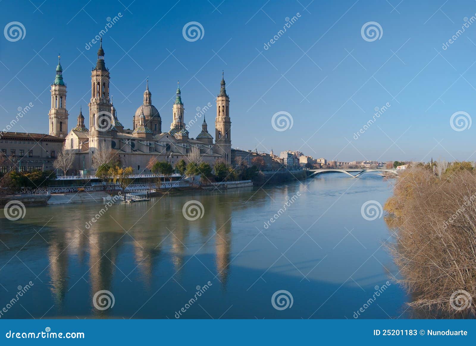 On the banks of the Ebro stock image. Image of pillar - 25201183