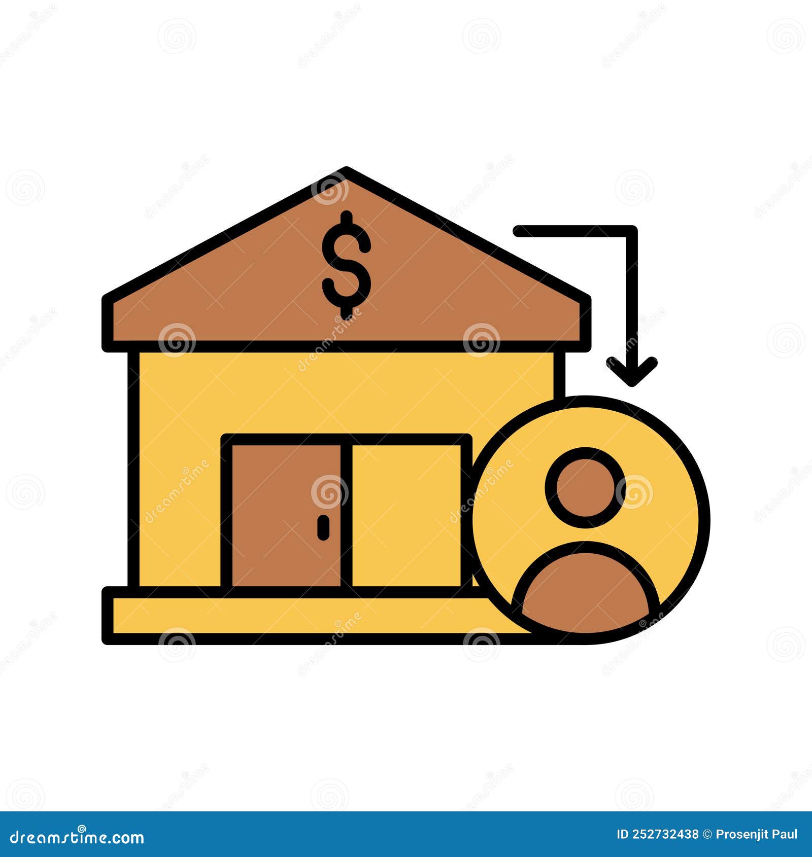 Banks and Financial Institutions Icon Stock Vector - Illustration of ...
