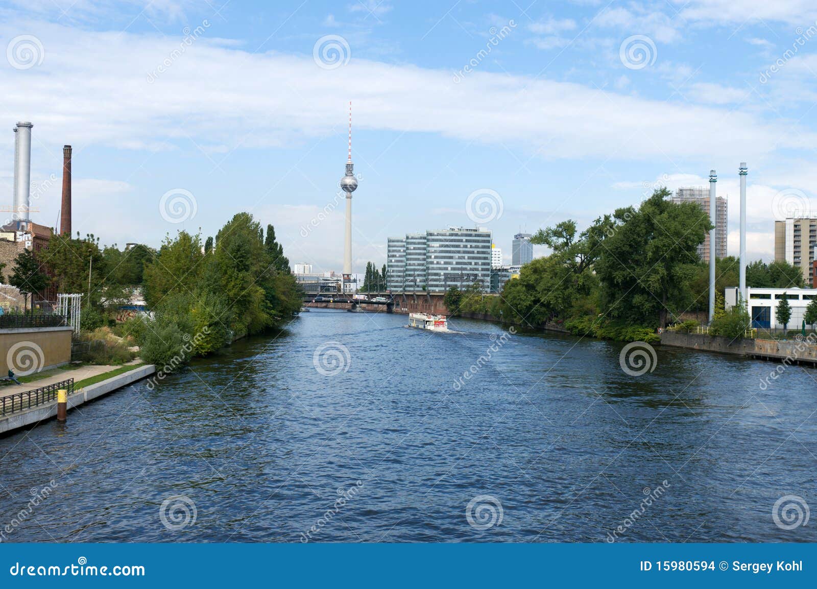 On the Banks of the Spree. Berlin. Stock Photo - Image of pipe, tourist ...