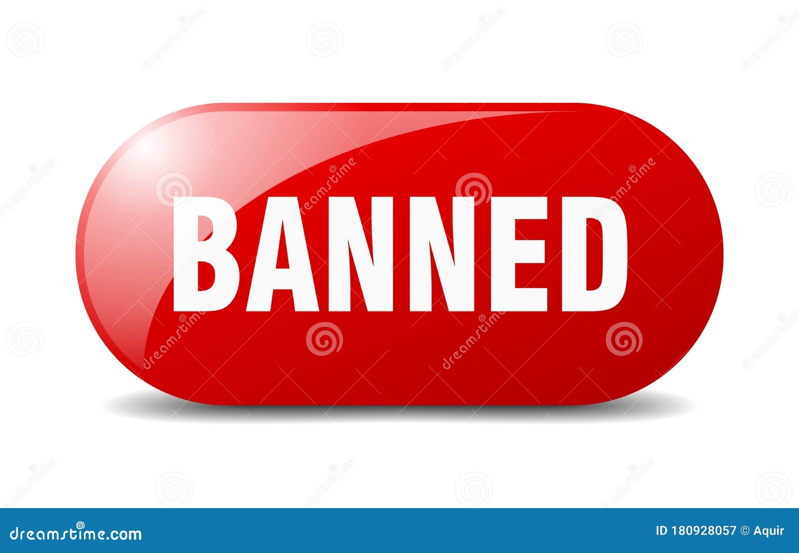 Banned Button. Banned Sign. Key. Push Button Stock Vector ...