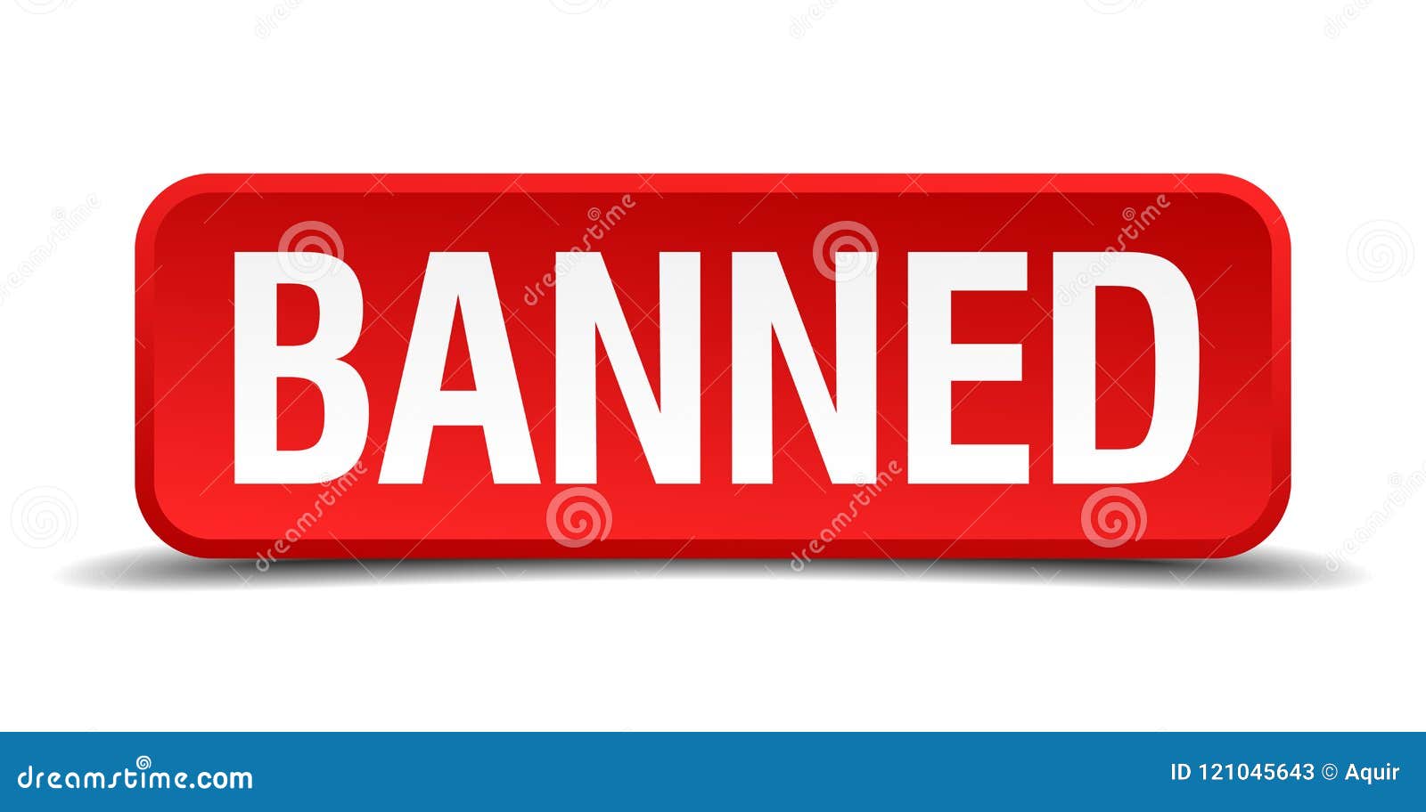 Banned button stock vector. Illustration of icon, graphic - 121045643