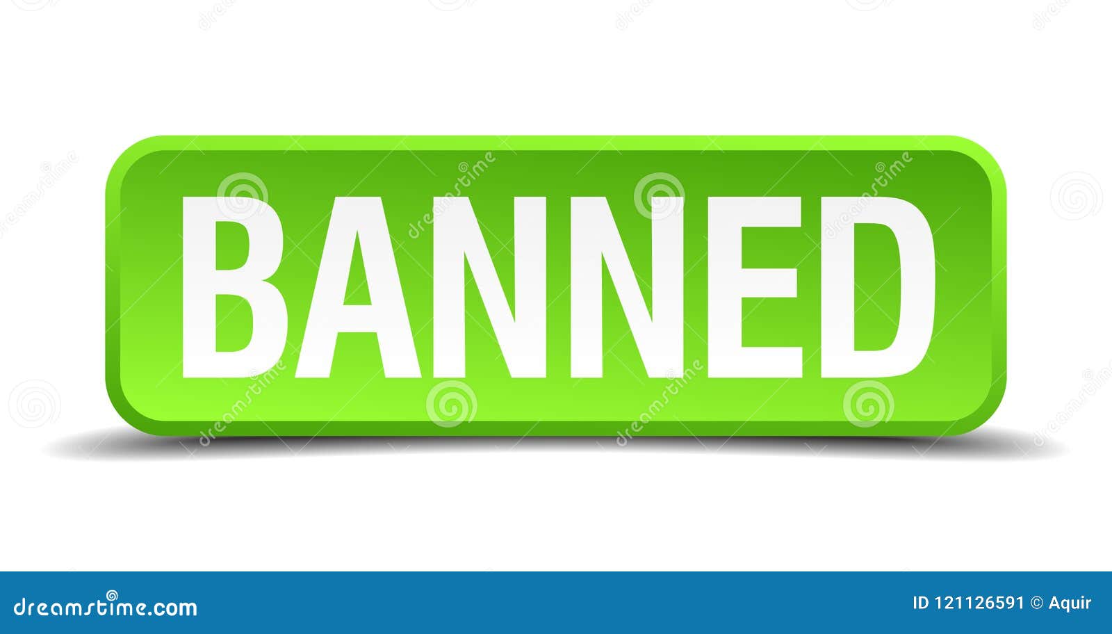 Banned button stock vector. Illustration of vector, label - 121126591
