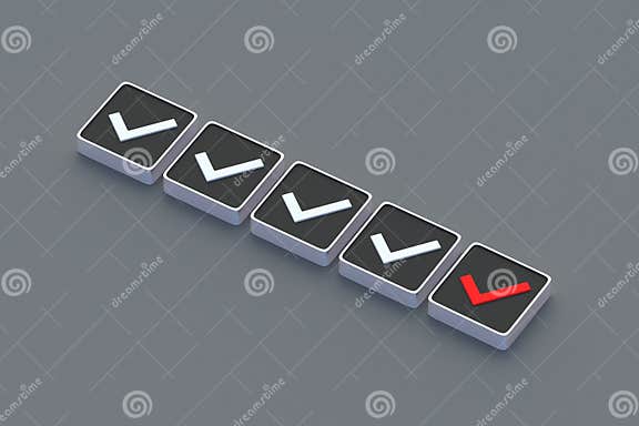 Banned Document. Red Check Mark on Button. Unsuccessful Check. Reject ...